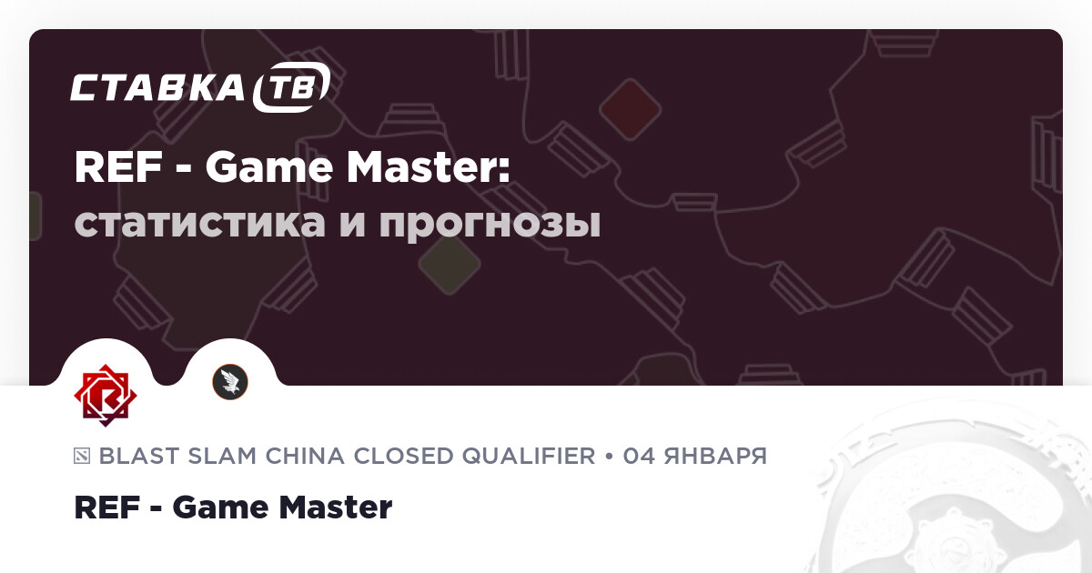 Team Refuser — Game Master: прогноз (кэф 1.9) и ставка 4 января 2026 ...