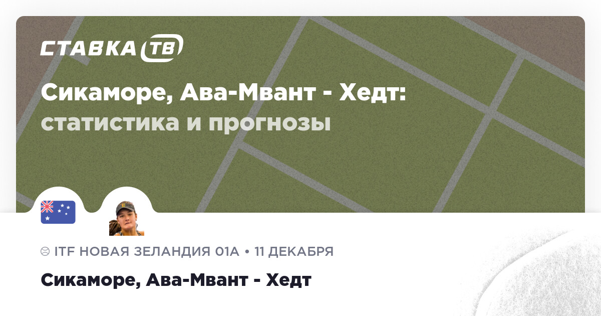 Сикаморе, Ава-Мвант — Хедт: прогнозы 11 декабря 2024 | СТАВКА ТВ