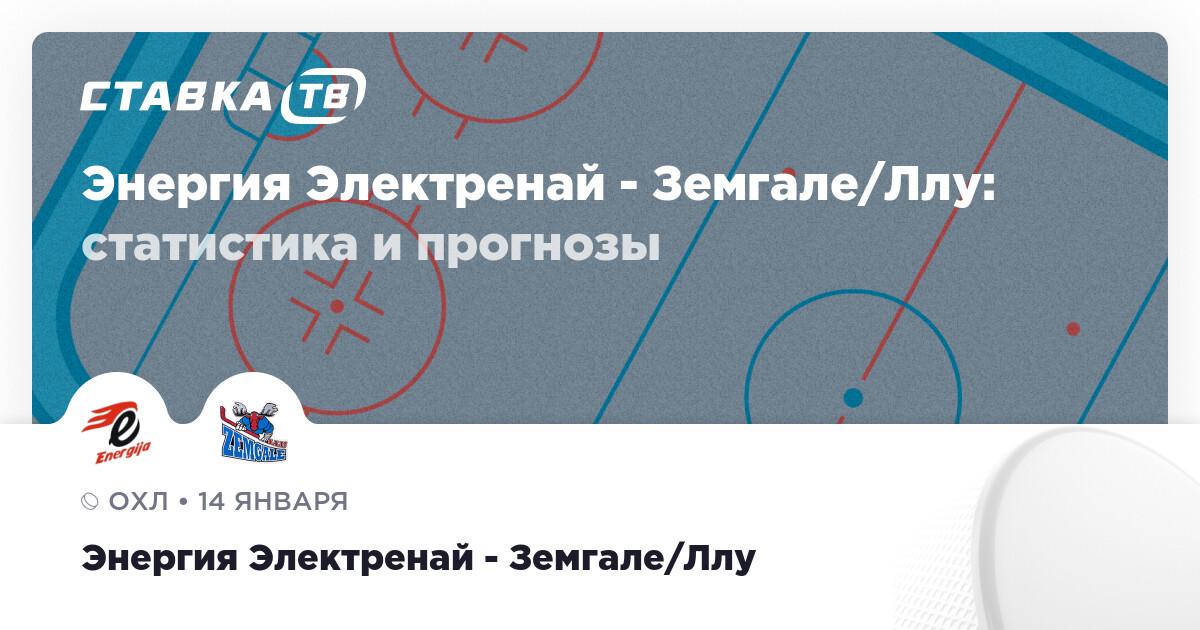 Энергия Электренай — Земгале/Ллу: прогнозы 14 января 2026 | СТАВКА ТВ