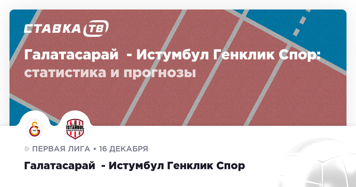 Галатасарай — Истумбул Генклик Спор: прогнозы 16 декабря 2025 | СТАВКА ТВ