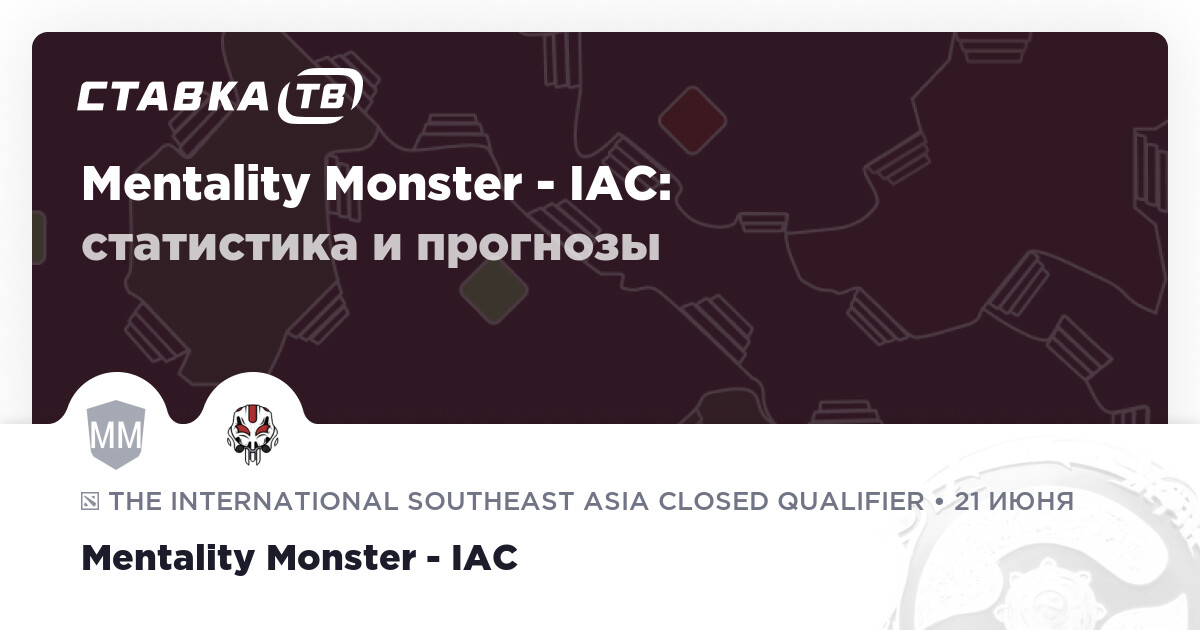 Mentality Monster — InterActive Philippines: прогноз (кэф 3.2) и ставка ...