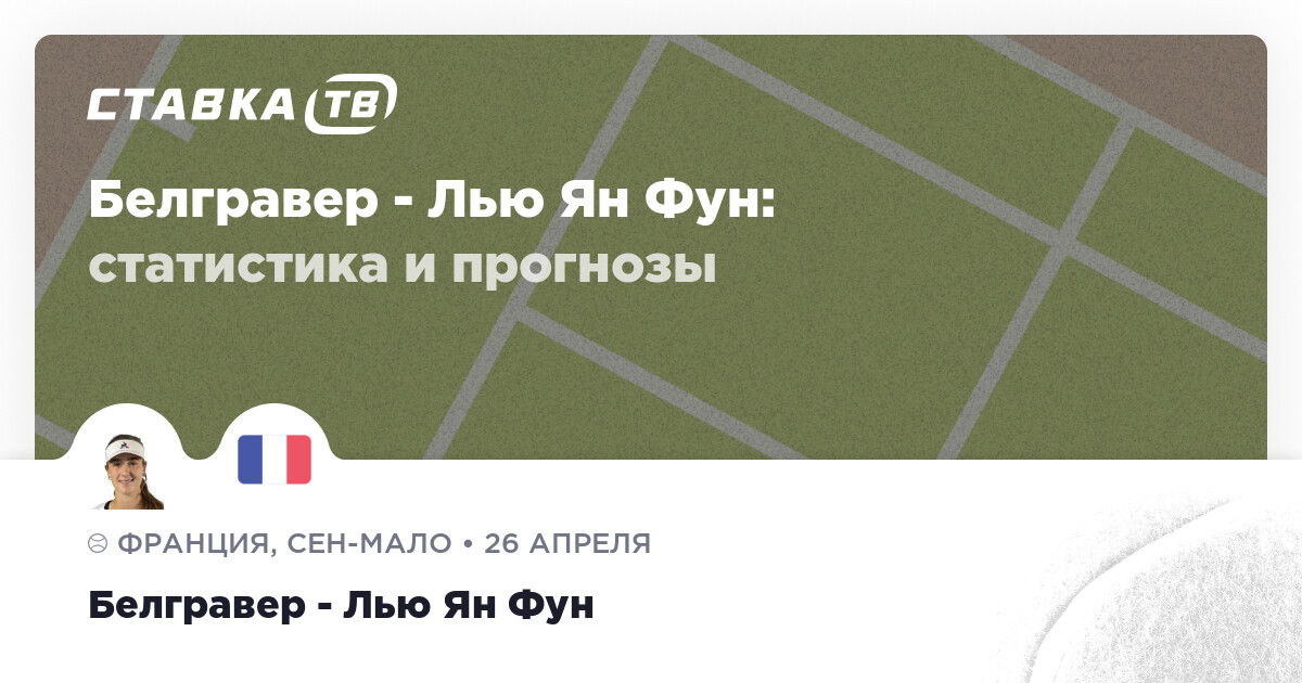 Белгравер — Лью Ян Фун: прогнозы 26 апреля 2026 | СТАВКА ТВ